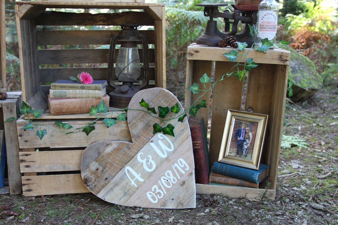 Love Heart Wedding Sign Handmade & CUSTOMISABLE Wedding - Etsy