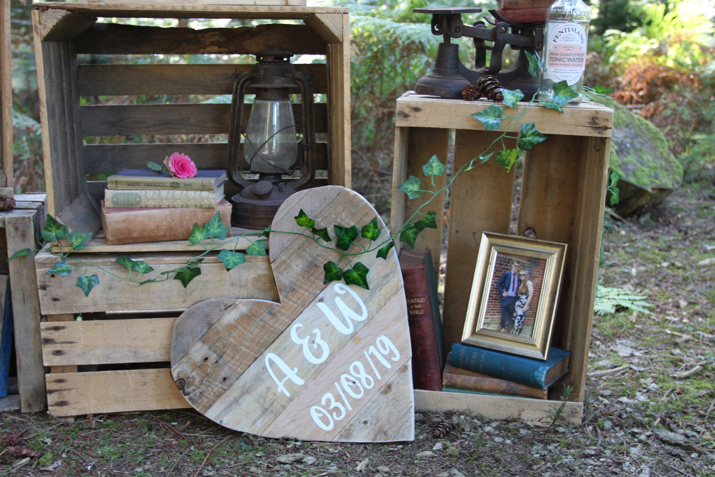 Love Heart Wedding Sign- Handmade & CUSTOMISABLE | Wedding Signage ...