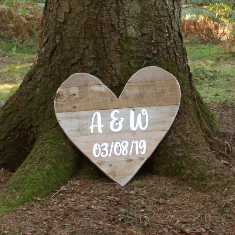 Love Heart Wedding Sign Handmade & CUSTOMISABLE Wedding - Etsy