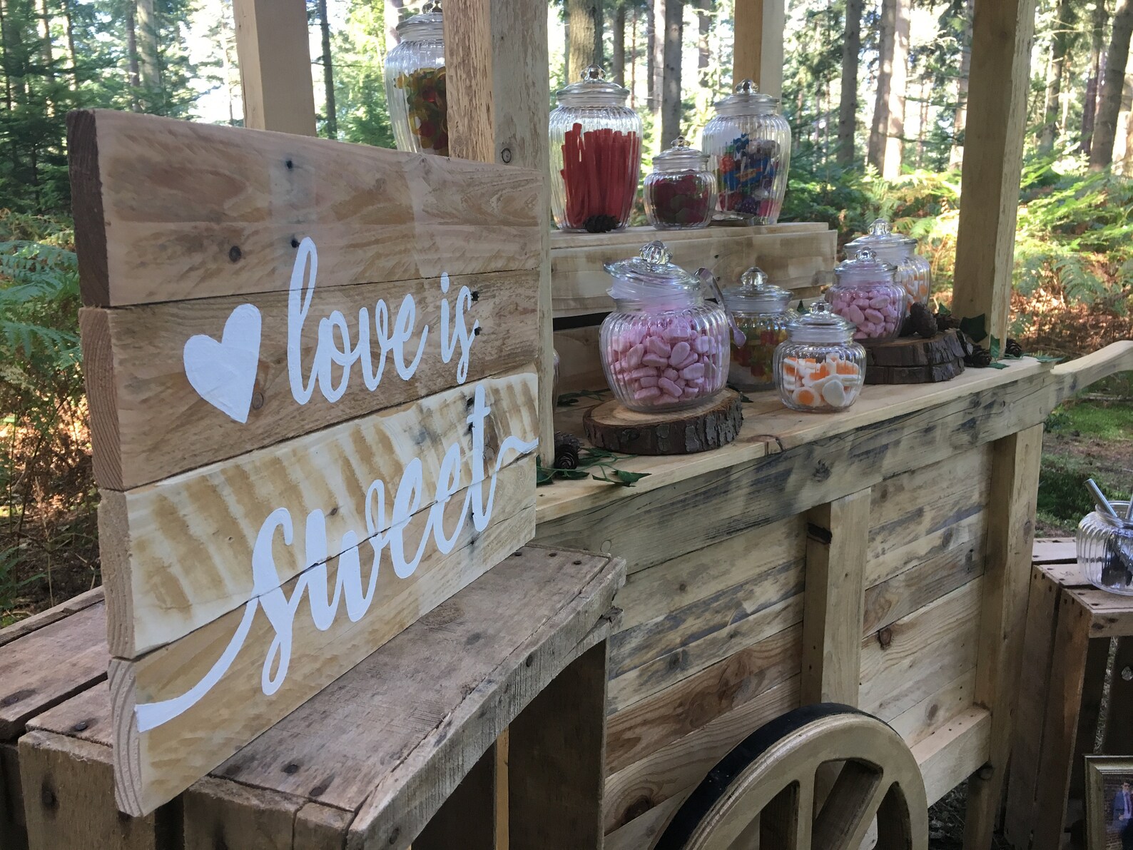 Sweet Table/Cart Sign Handmade rustic 'Love is Sweet' | Etsy