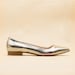 Gold Leather Pointy Leather Flats, Gold Leather Pointy Ballerina ...