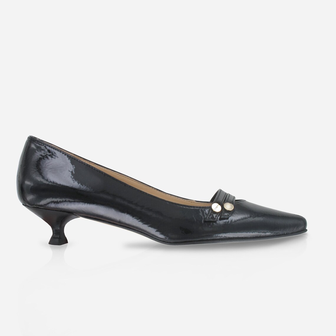 Kitten Heel Black Patent Pump Low Heel Black Pump Kitten - Etsy