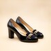 T Strap Black Leather Shoes, Black Patent Leather T Strap Heel ...