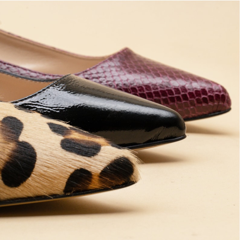 Black Patent Pointy Leather Flats, Black Leather Pointy Ballerina ...