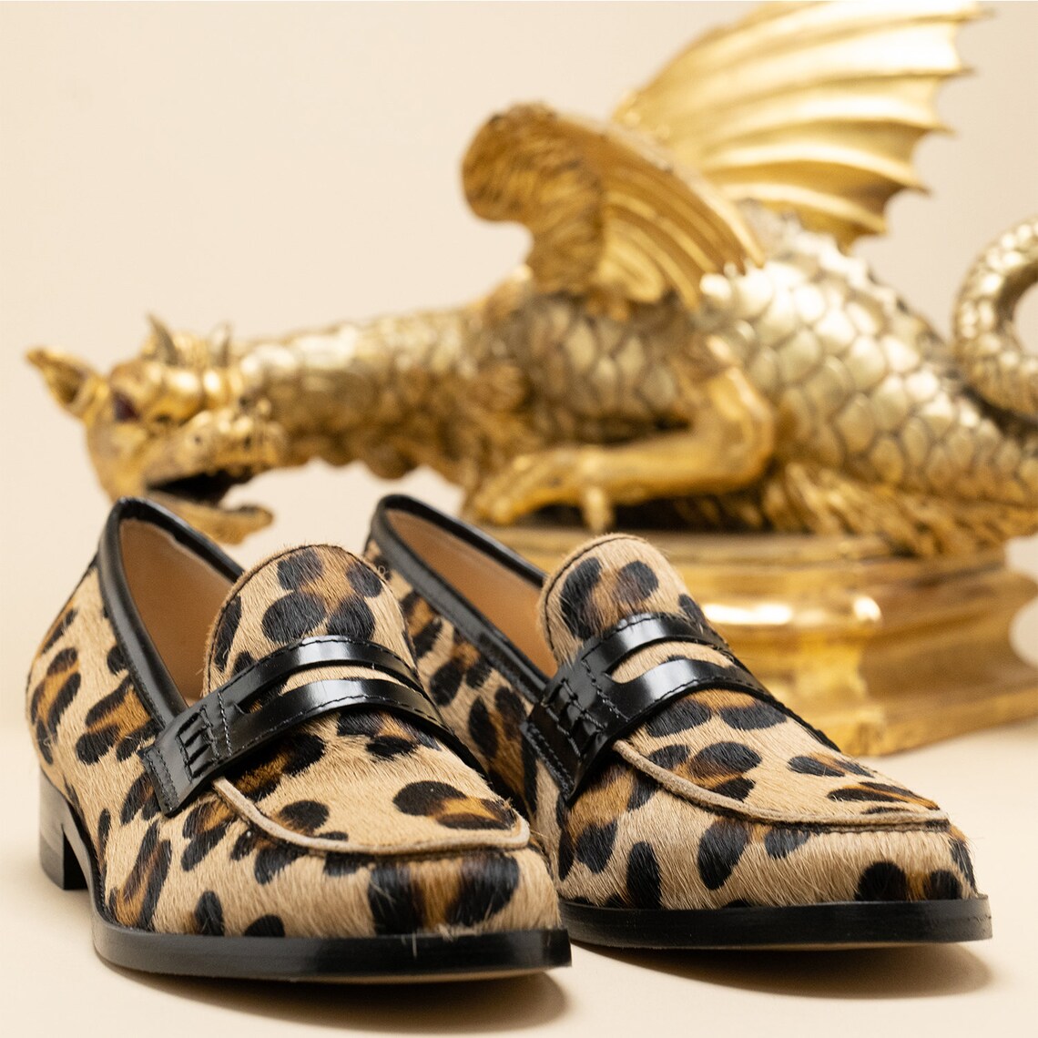 Woman Leopard Print Loafer, Woman Loafer, Leopard Print Flat Shoes ...