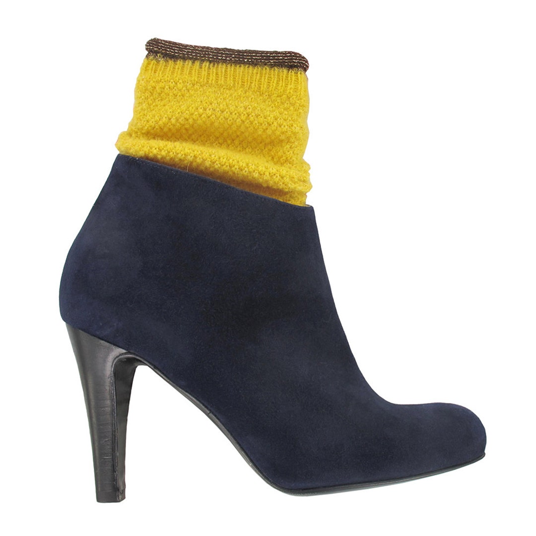 Navy Suede Ankle Boots Navy Blue Ankle Boots Women Leather - Etsy Canada