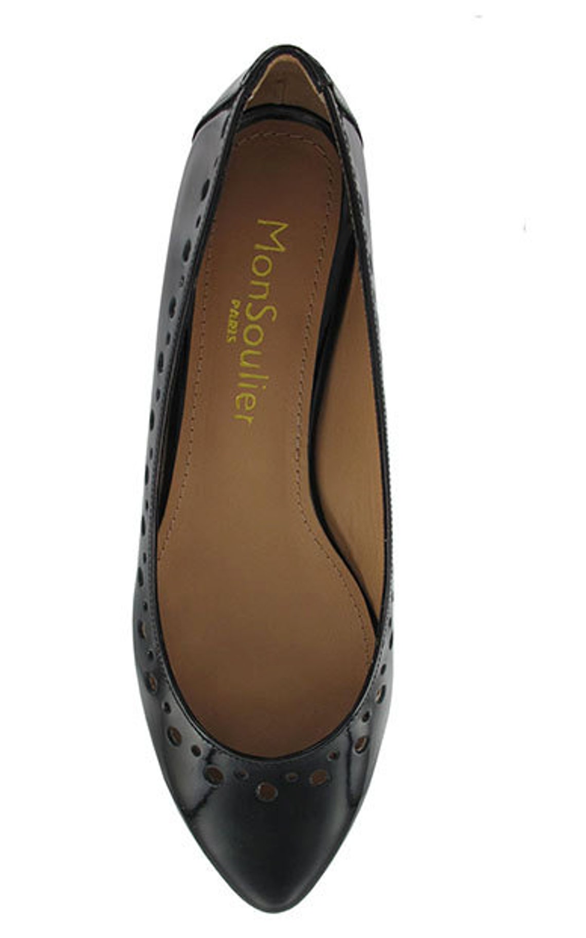 Black Leather Pointed Toe Flats, Black Pointy Flats, Black Patent ...