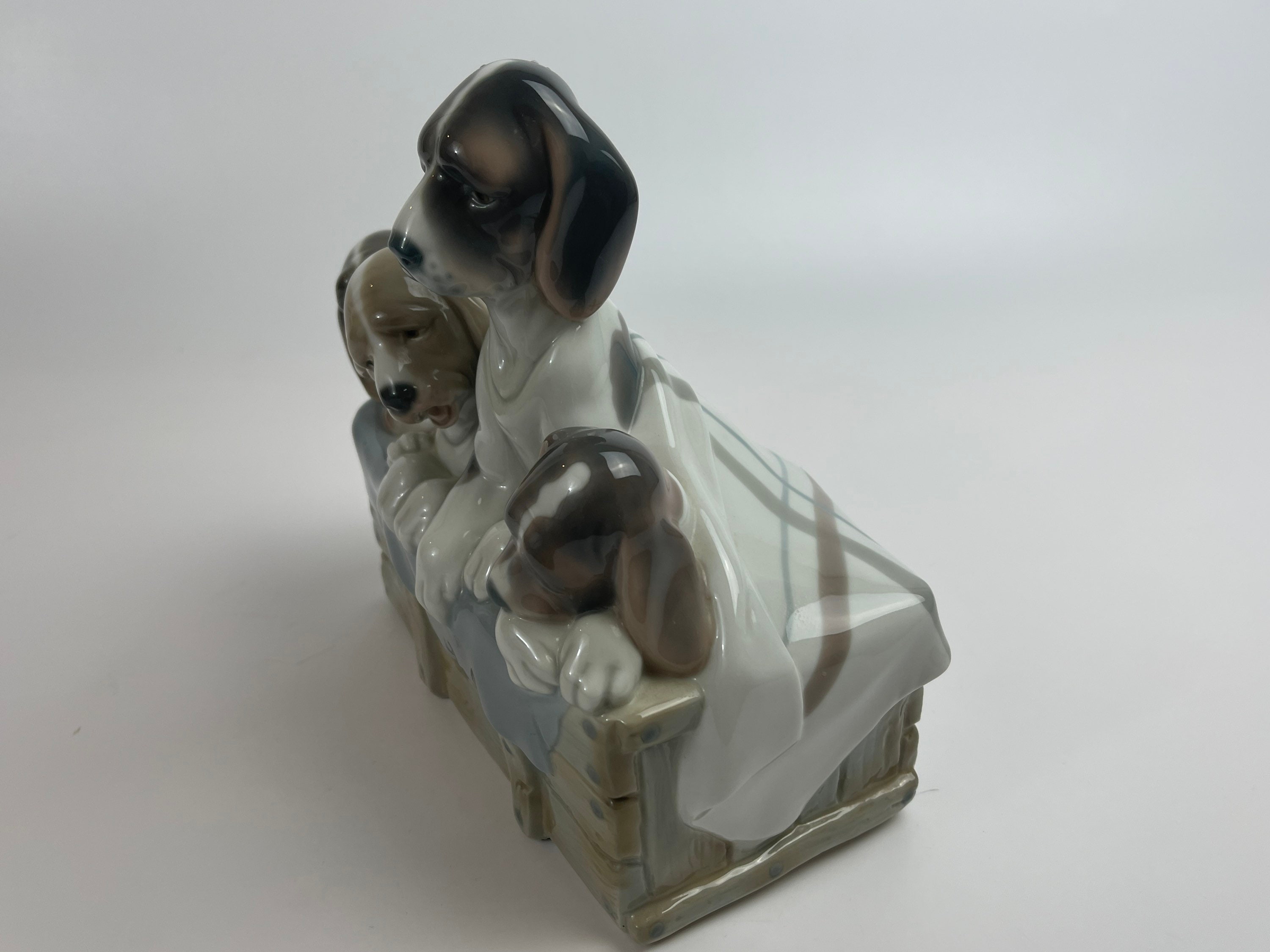 Lladro Dog Figurine Presumably by Juan Huerta 4 Puppies / Dogs With ...