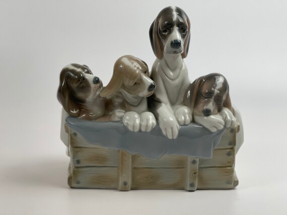 Lladro Dog Figurine Presumably by Juan Huerta 4 Puppies / - Etsy