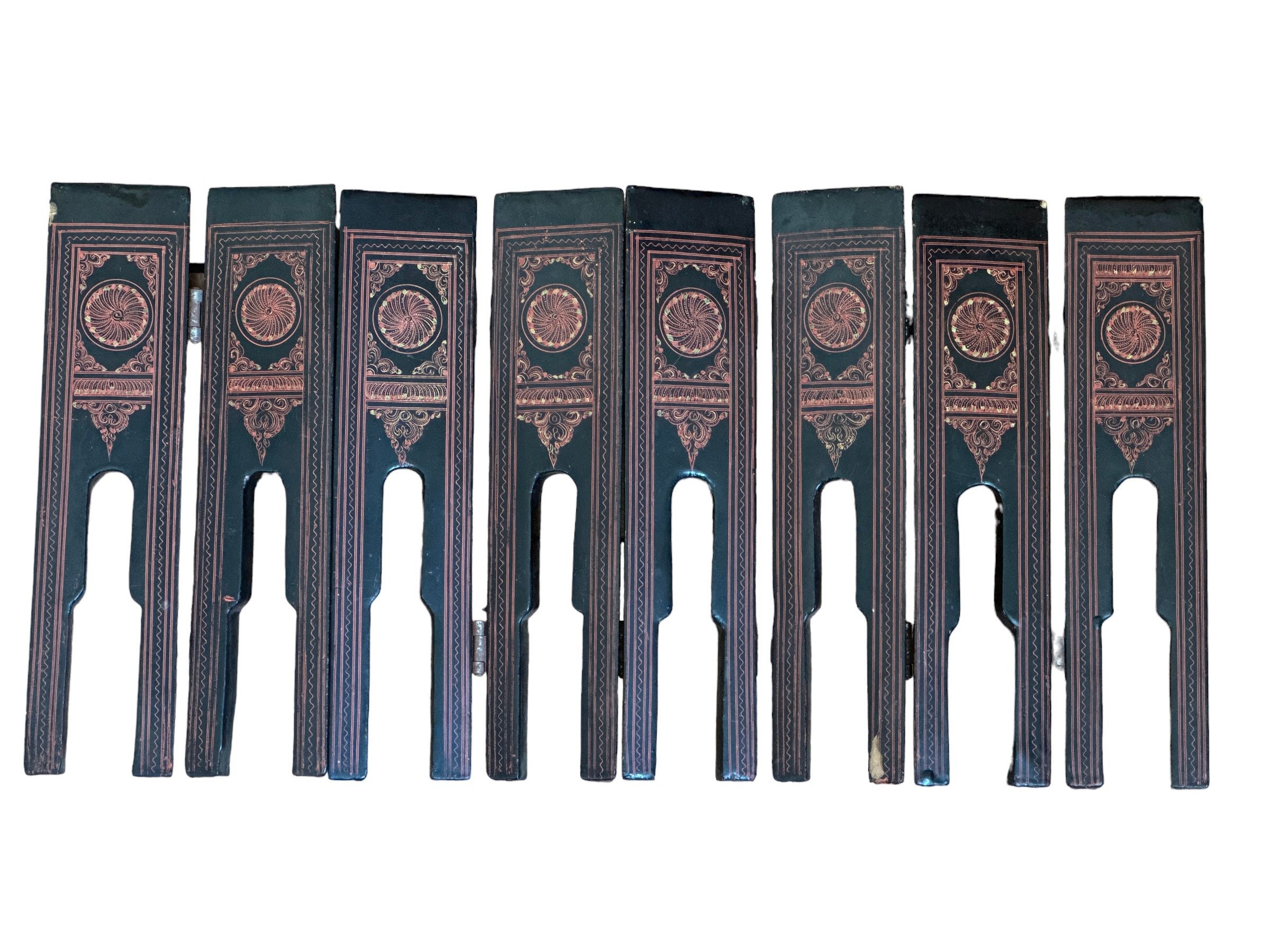 Small Octagonal Burmese Chai Table (myanmar). Lacquer Work. City Life ...