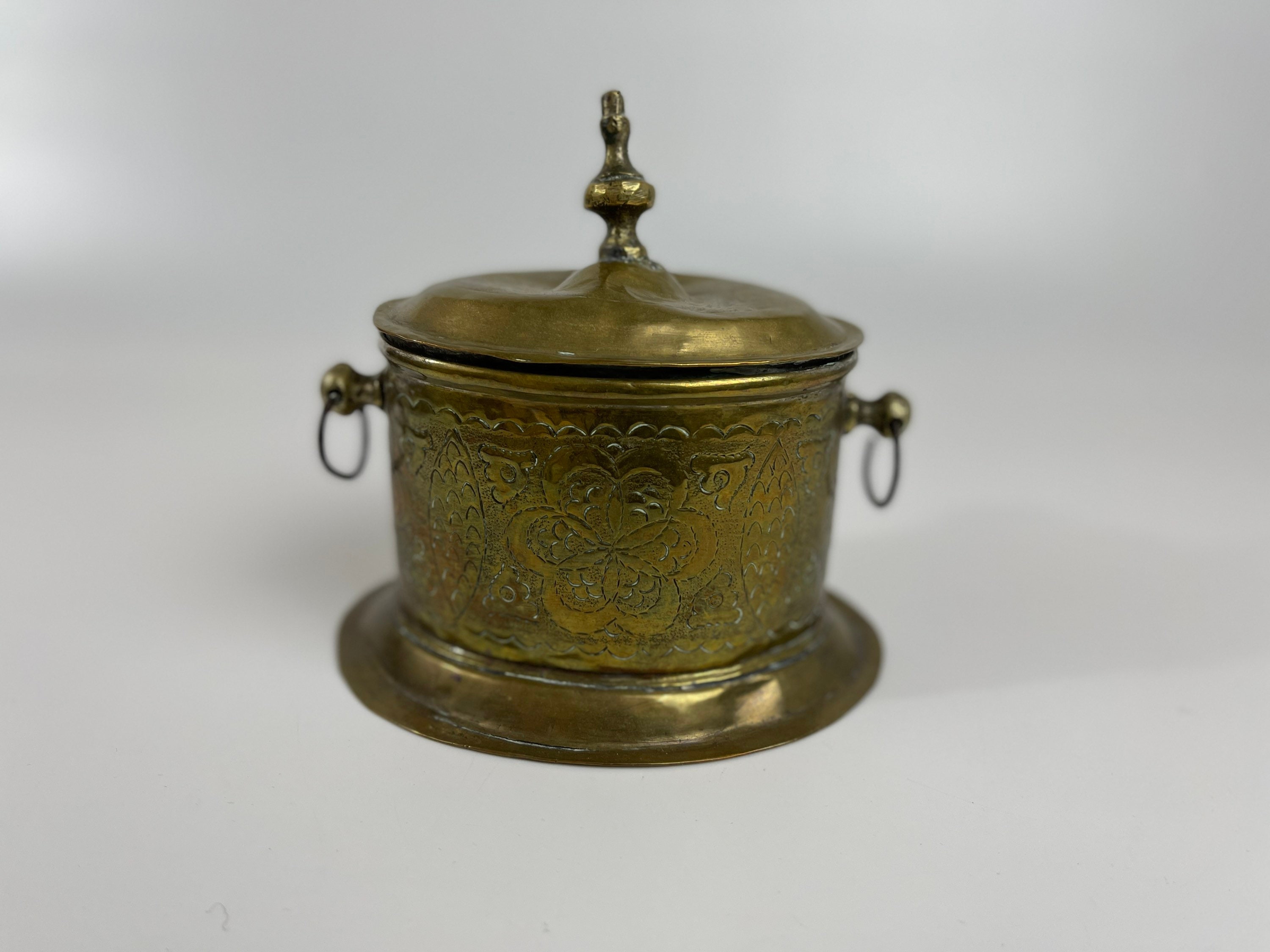 Antique Moroccan Brass Tea Caddy - Etsy