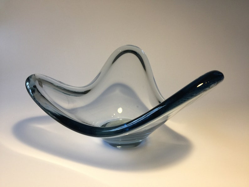 Signed Danish Art Glass Fruit Bowl Mid Century Modern by per - Etsy