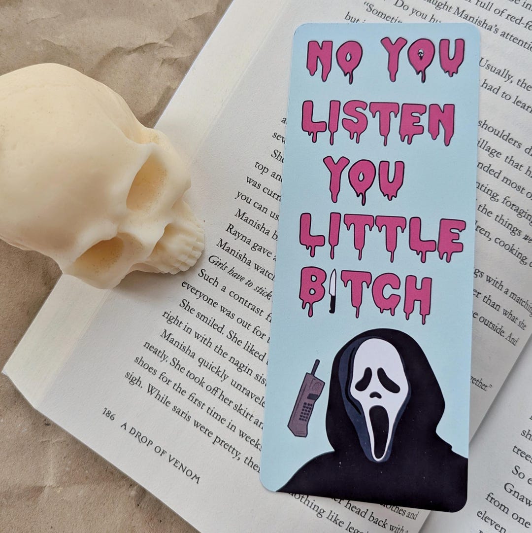 Scream Ghostface Bookmark Gifts for Her and Him Handmade Digital Art ...