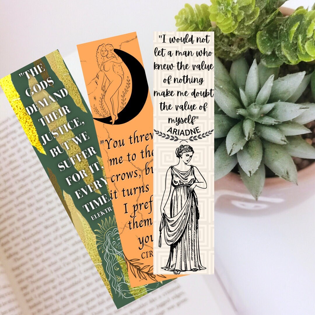 Greek Mythology Goddess Bookmarks Gifts for Her and Him - Etsy