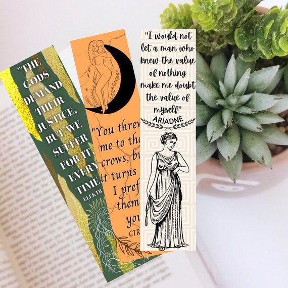 Greek Mythology Goddess Bookmarks - Etsy