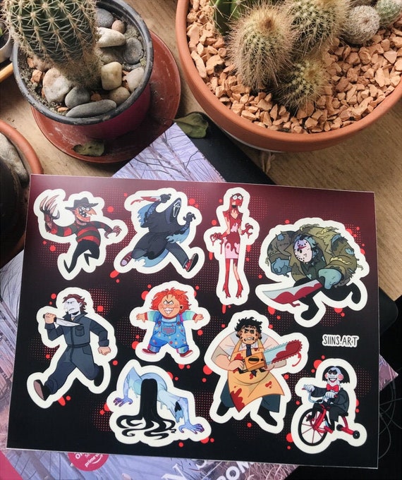Horror Characters STICKER SHEET | Etsy