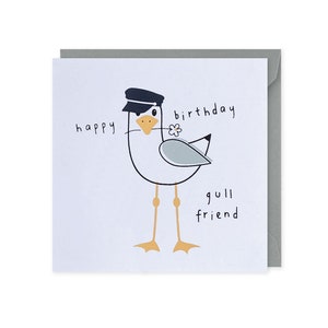 Seagull Card Funny Birthday Card Birthday Card Girlfriend | Etsy