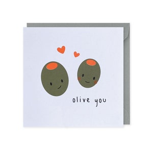 Olive You Card Love Card Anniversary Card Funny Anniversary | Etsy UK