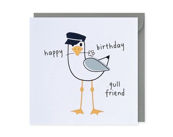 Seagull Birthday Card - Etsy