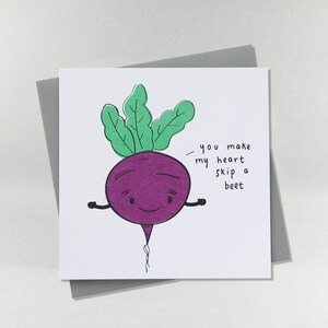 You Make My Heart Skip a Beet Card Beetroot Card Love Card | Etsy