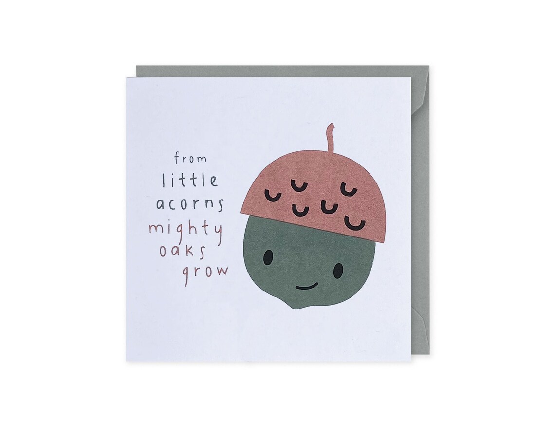 From Little Acorns Card From Little Acorns Mighty Oaks Grow | Etsy