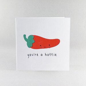 Cute Love Card Chilli Card You're A Hottie Card - Etsy
