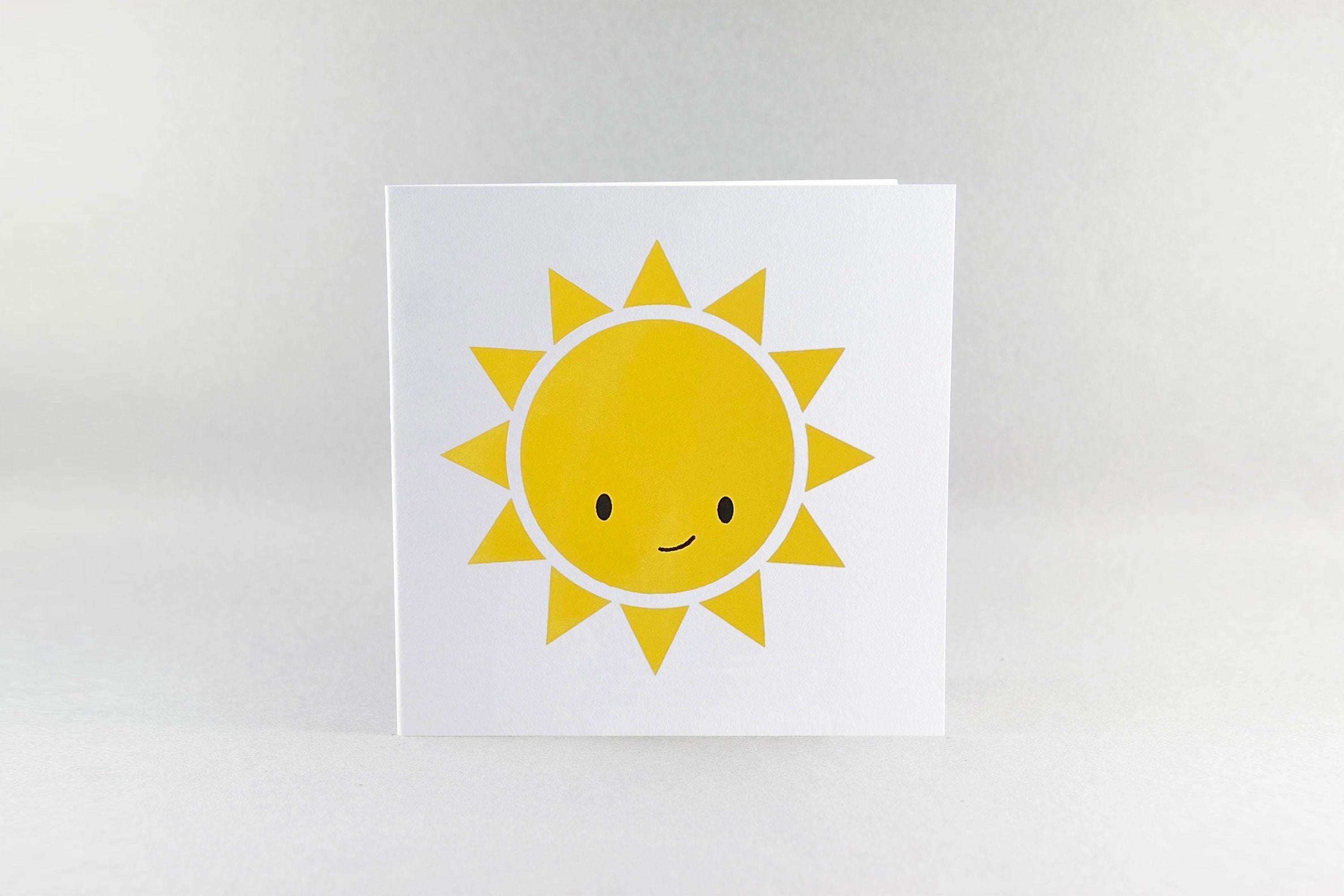 Sunshine Card Sun Card Thank You Card Hello Card Blank - Etsy