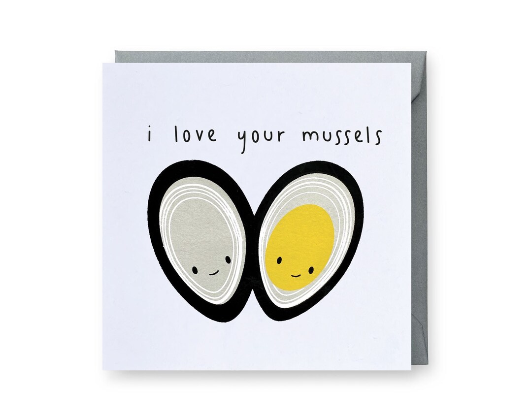 I Love Your Mussels Card Love Card Anniversary Card Punny - Etsy