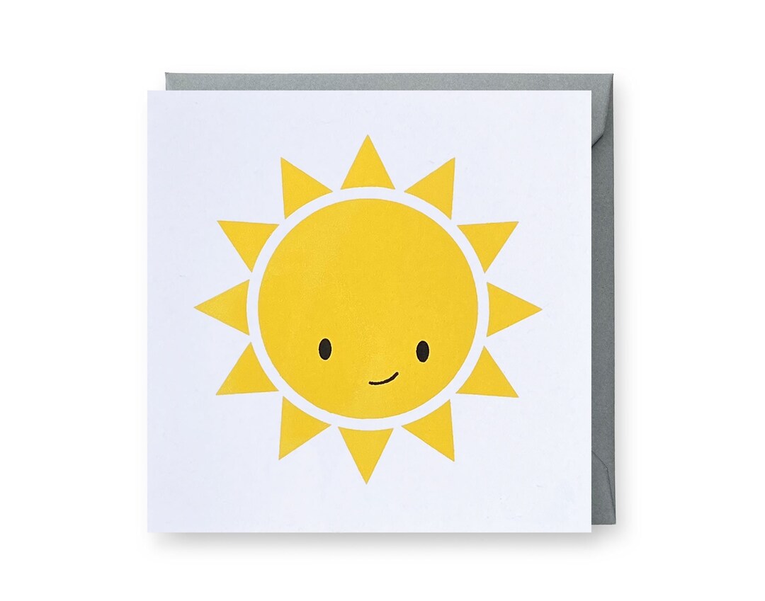 Sunshine Card Sun Card Thank You Card Hello Card Blank - Etsy