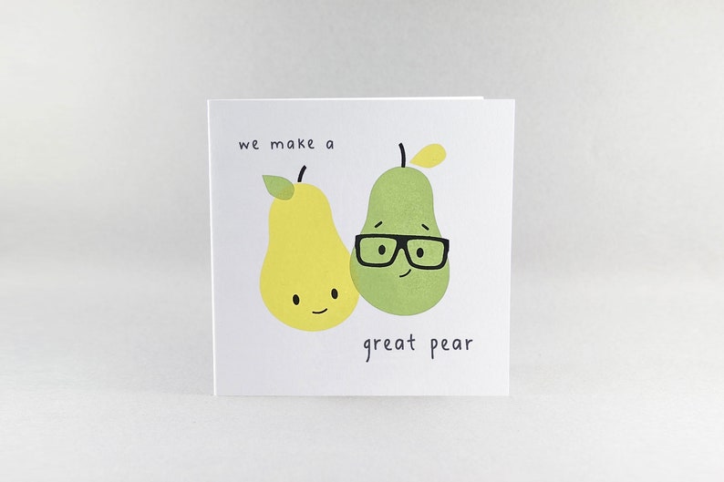 Love Card Anniversary Card Great Pear Card Right Pear Card | Etsy
