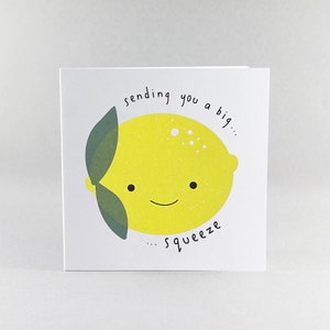 Love Card Hug Card Big Squeeze Card Lemon Card Birthday | Etsy