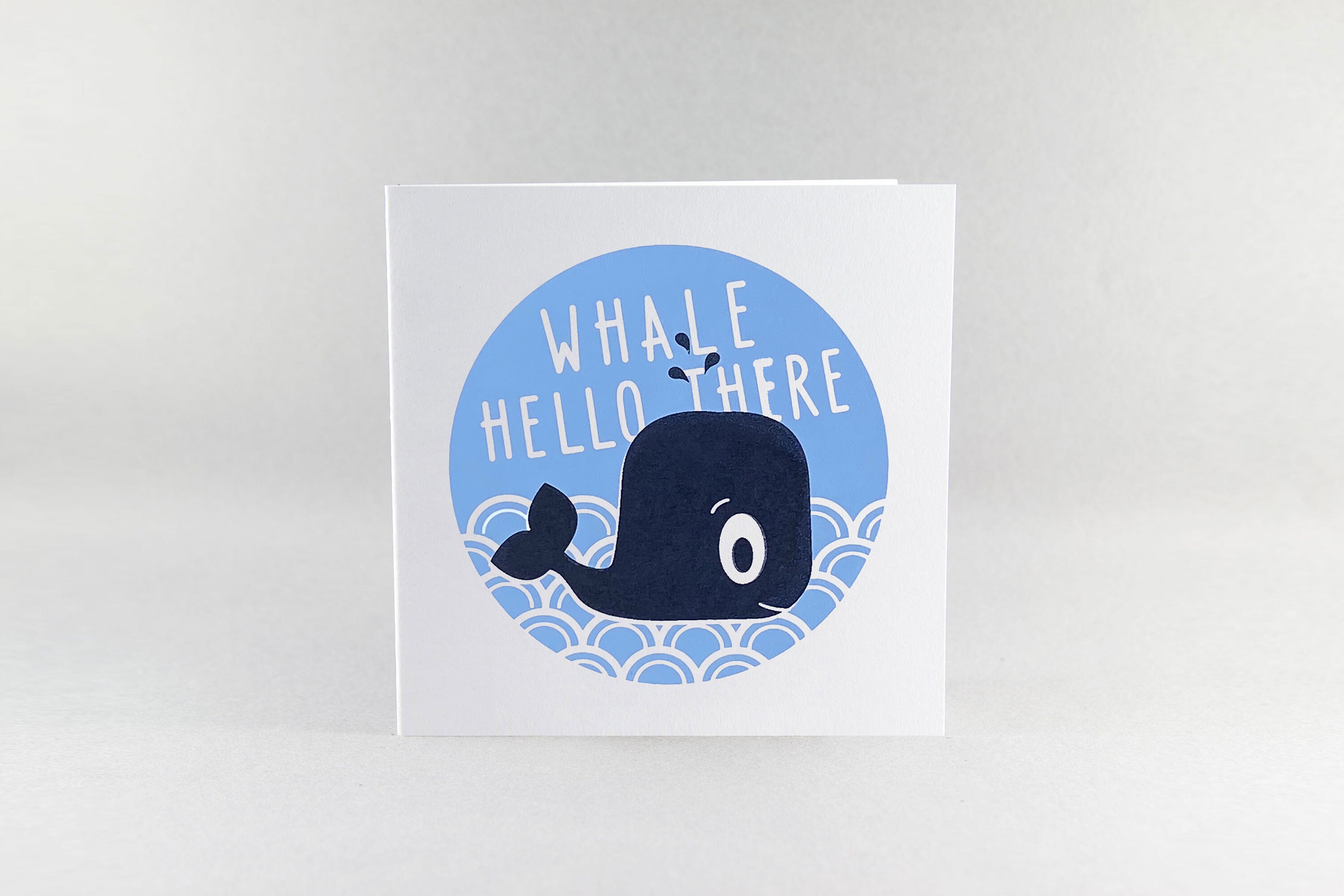 Hello Card Whale Card Thank You Card Whale Hello There - Etsy UK