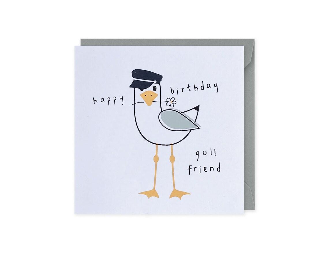 Seagull Card Funny Birthday Card Birthday Card Girlfriend | Etsy