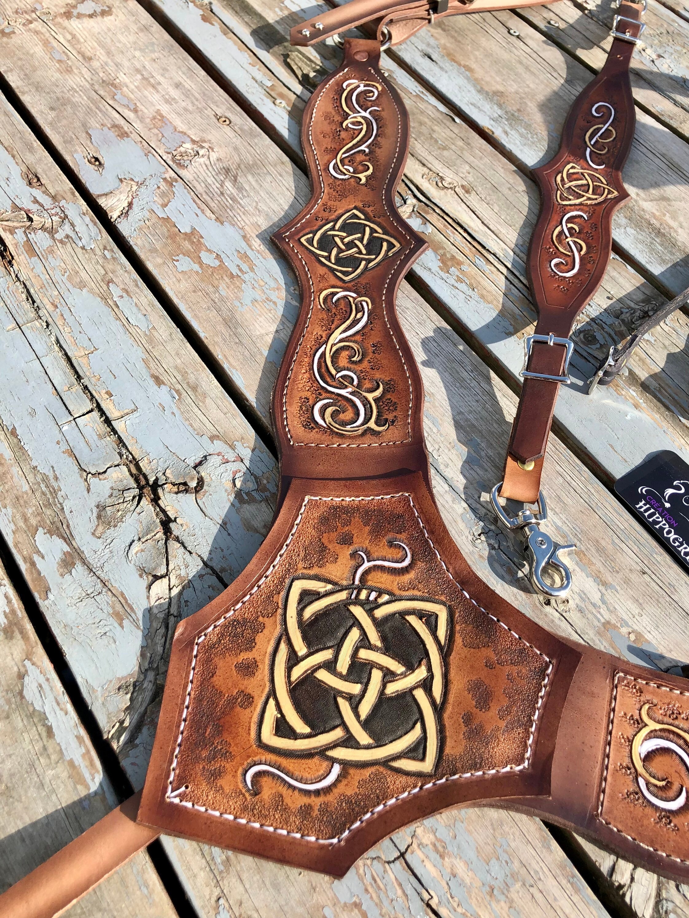 Medieval Horse Tack Wither Strap Barrel Horse Handcrafted Celtic - Etsy