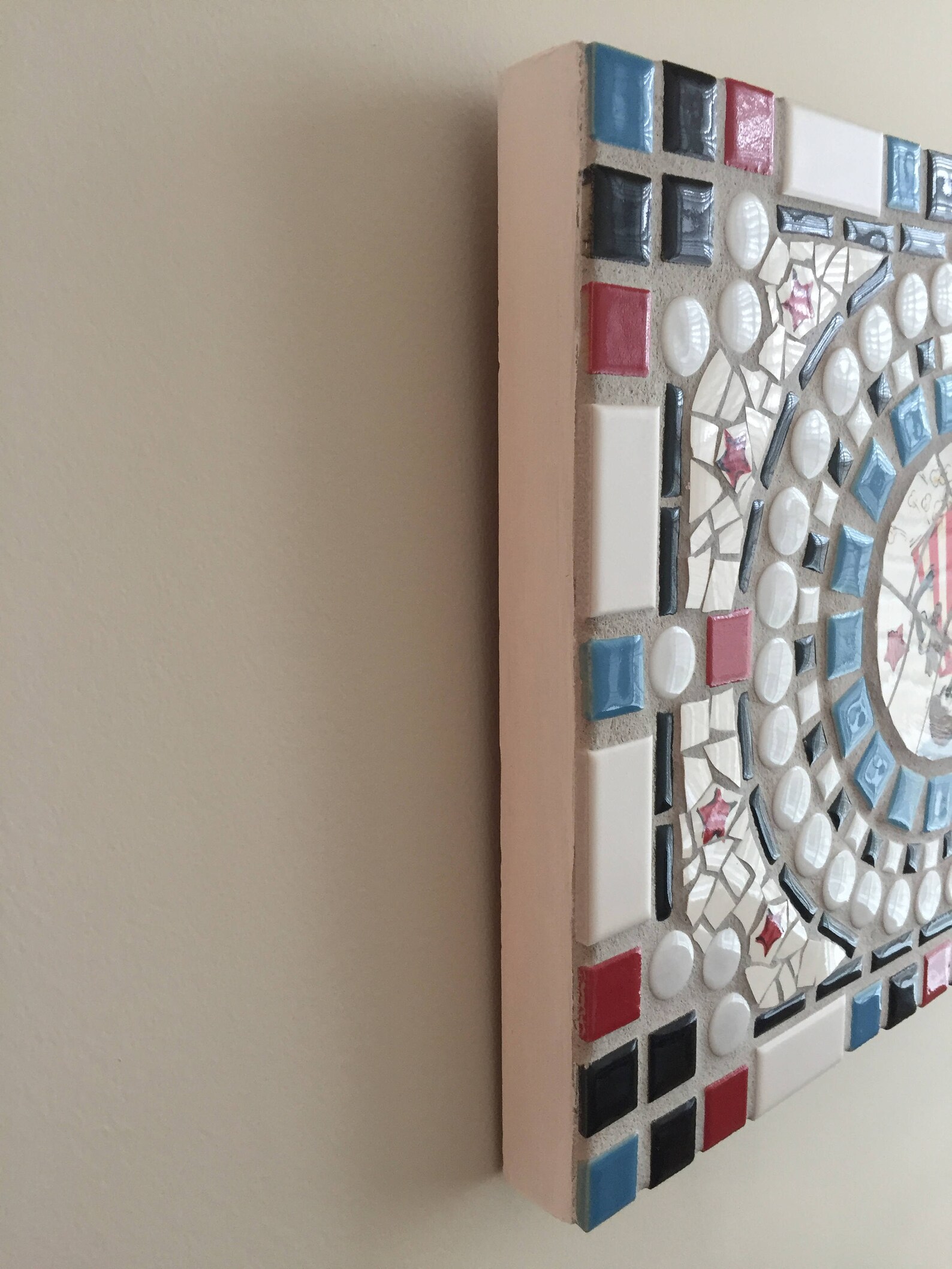 Handmade mr. Popcorn Ceramic Tile Mosaic Wall Art. | Etsy