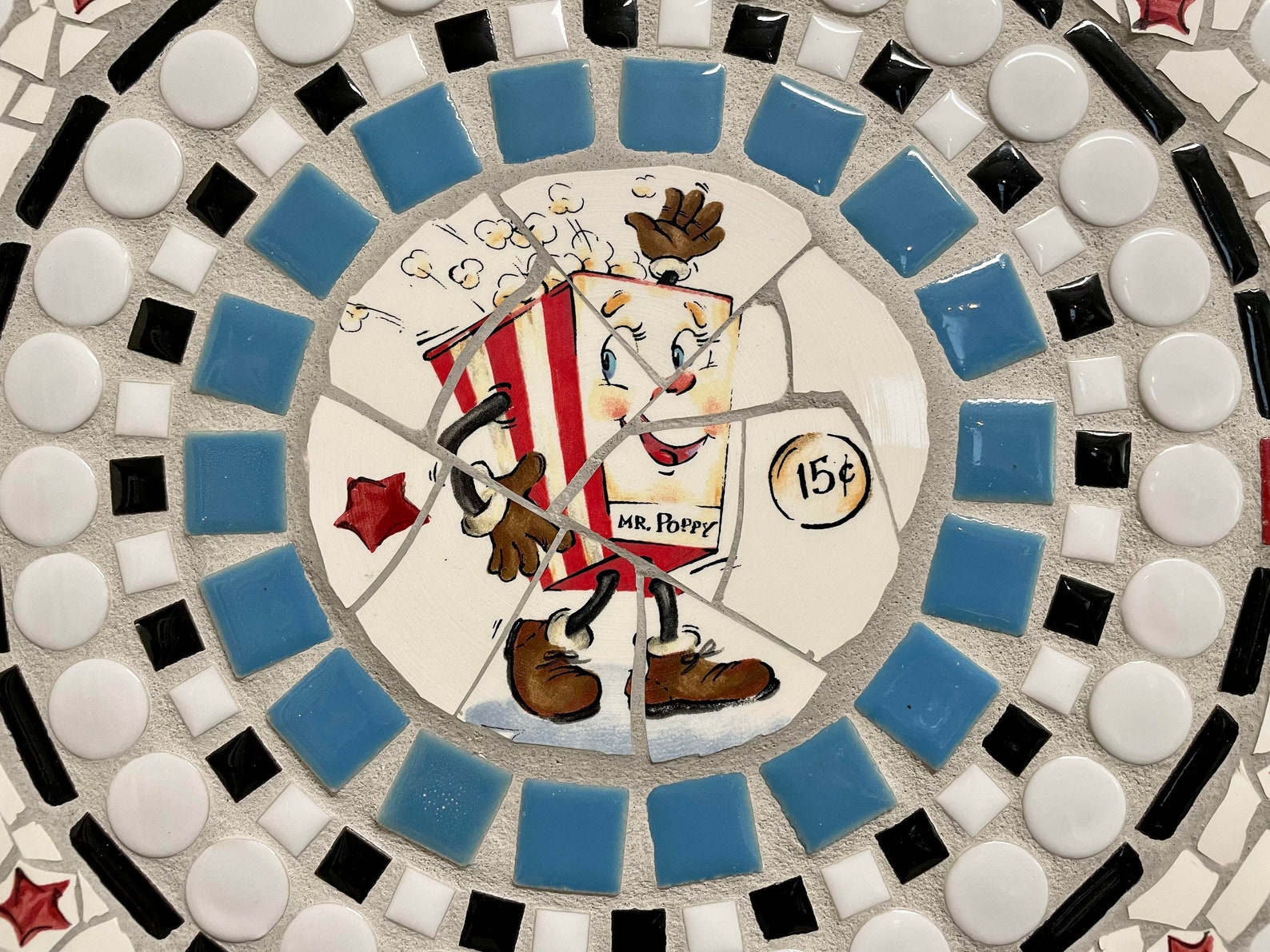 Handmade mr. Popcorn Ceramic Tile Mosaic Wall Art. | Etsy