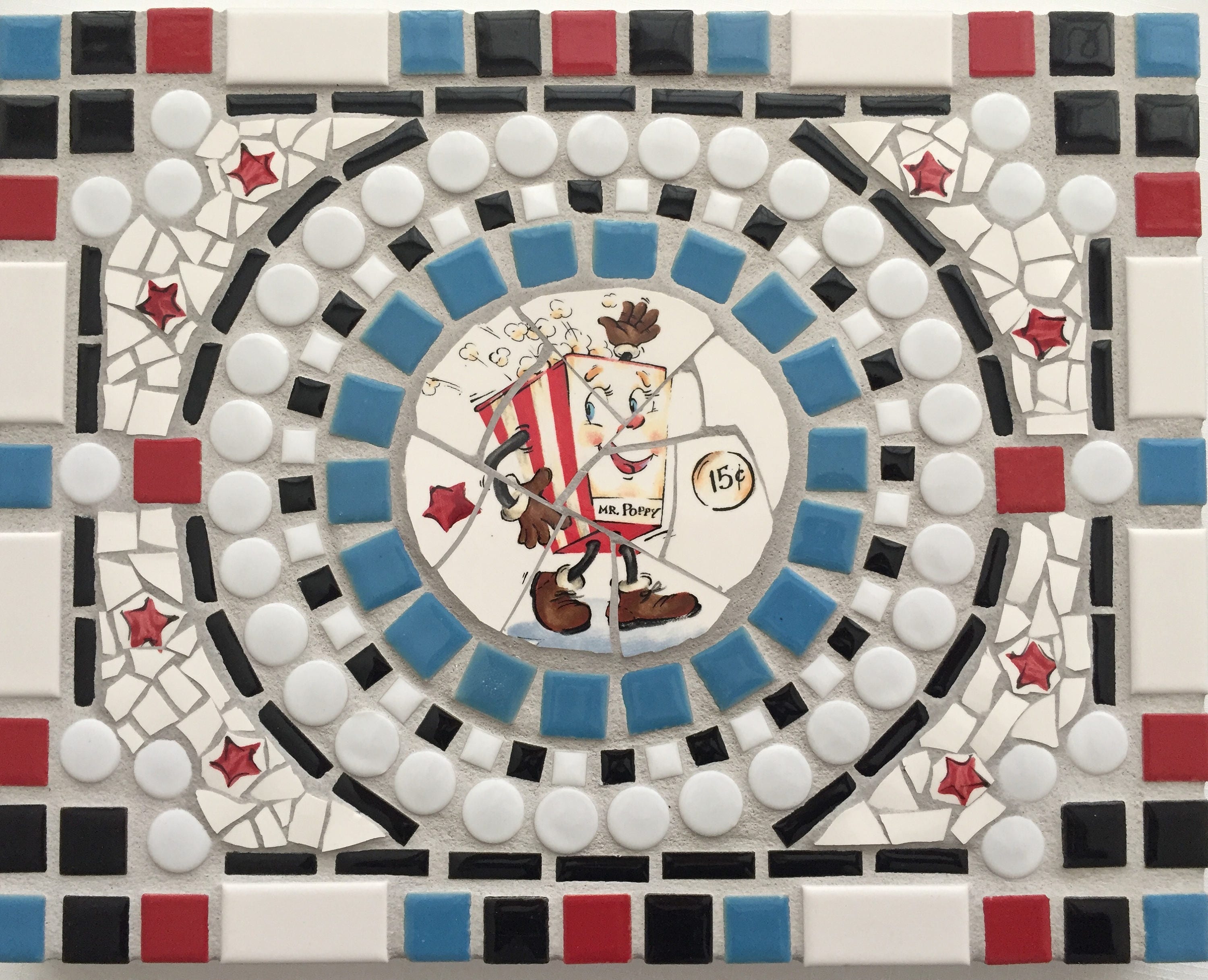 Handmade mr. Popcorn Ceramic Tile Mosaic Wall Art. - Etsy