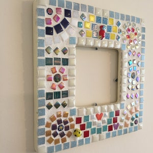 Handmade Ceramic Mosaic Picture Frame: Colorful Wall Hanging Decor - Etsy