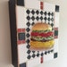 Yummy Handmade Hamburger Mosaic Wall Art, Made With Ceramic Black and ...