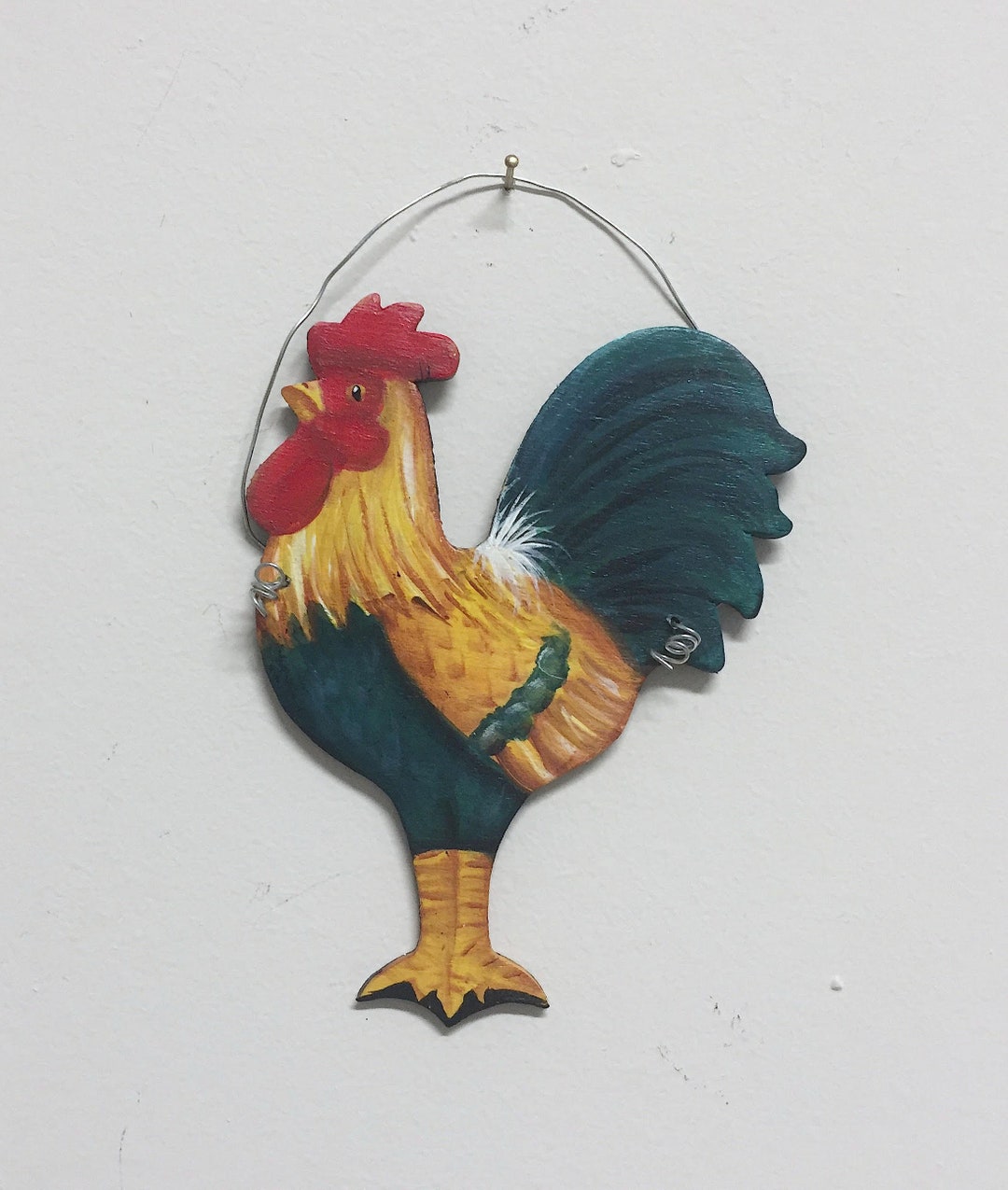 Proud Rooster Ornament Wall Hanging, Acrylic Painted Rooster Great for ...