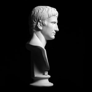Caesar Augustus Portrait Bust, Large Roman Emperor Reproduction Plaster ...