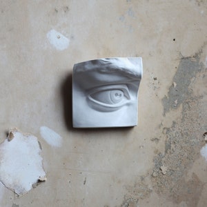 Plaster Cast of Michelangelo's David, Eye Sculpture. Male Sculpture ...