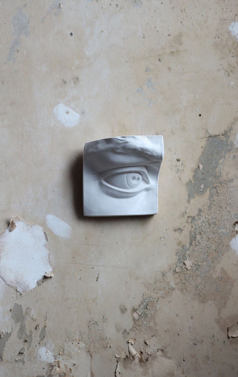 Plaster Cast of Michelangelo's David, Eye Sculpture. Male Sculpture ...