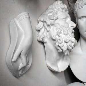 Female Hand Plaster Cast, Elegant White Human Body Part Sculpture ...