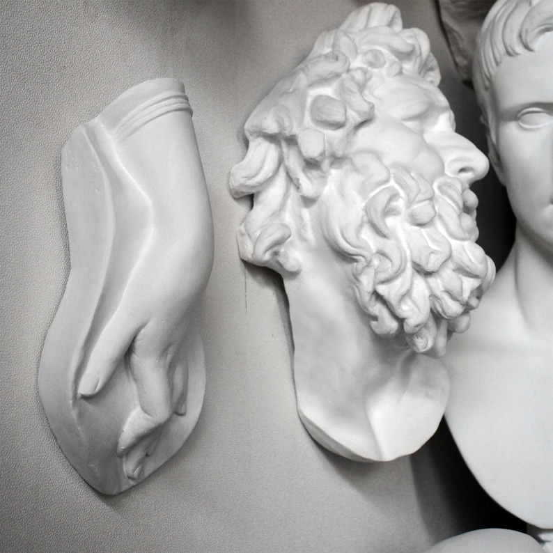 Female Hand Plaster Cast, Elegant White Human Body Part Sculpture ...