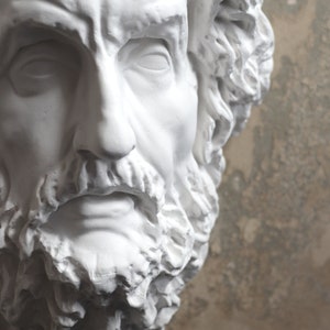 Mask of Homer, Greek Plaster Sculpture, Handmade Classical Wall Art - Etsy