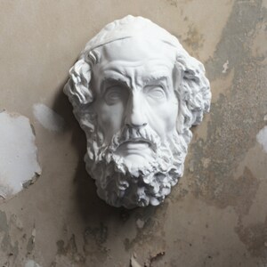 Mask of Homer, Greek Plaster Sculpture, Handmade Classical Wall Art - Etsy