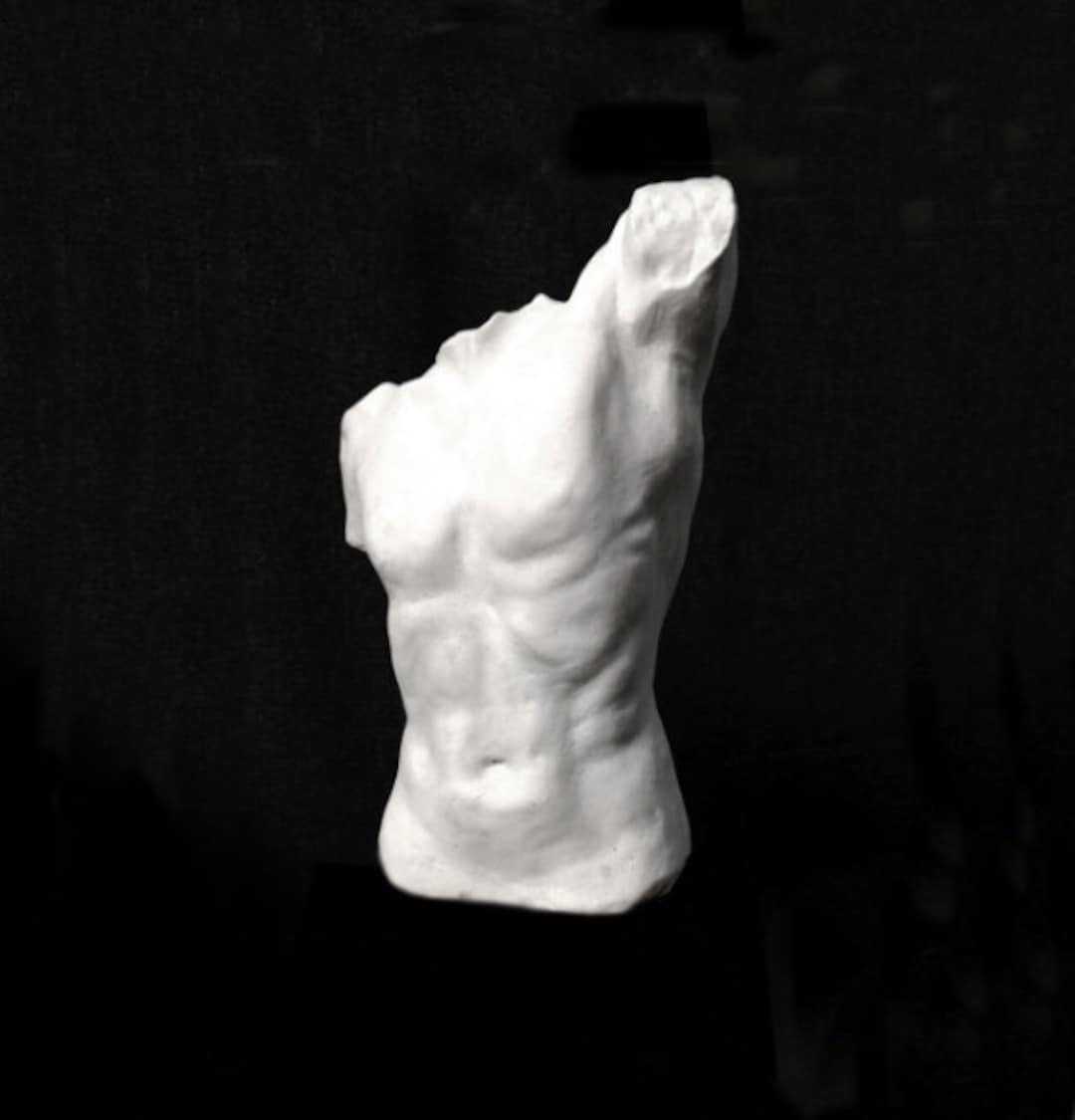 Torso Plaster Cast, Male Nude Sculpture, Handmade Original Sculpture by Nicholas H Wood. - Etsy