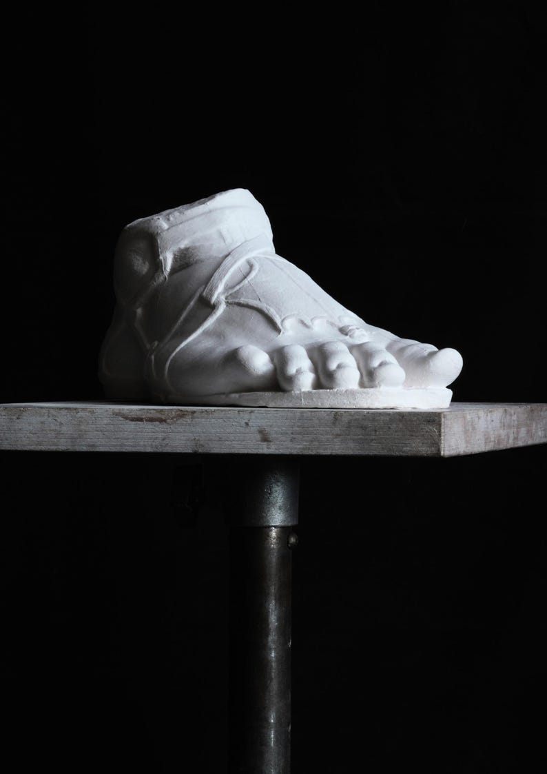 Greek Roman Plaster Cast Foot Sculpture, Hermes Foot Fragment, Handmade ...