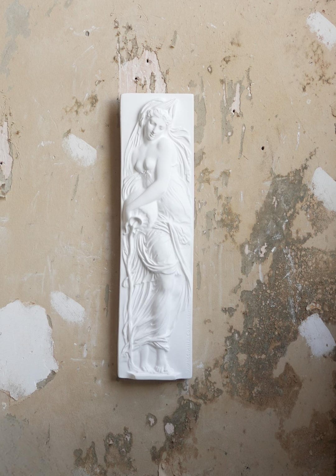 Handmade Beautiful Low Relief Plaster Replica of Nymph Water Bearer #2 ...